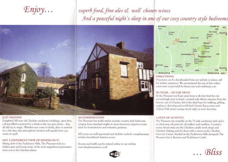 Chester Tourist - The Pheasant Inn