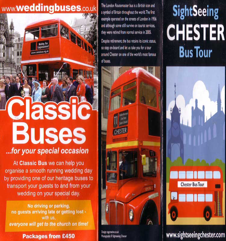 Chester Tourist - Sightseeing Chester Tour Bus Leaflet