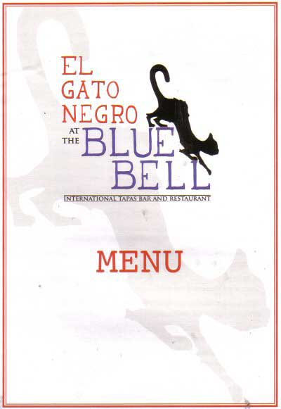 Chester Tourist - The Blue Bell Menu