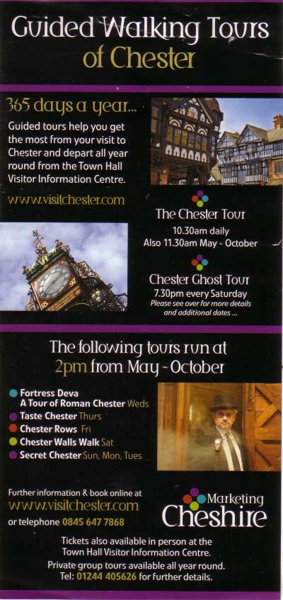Chester Tourist - Chester Walking Tours