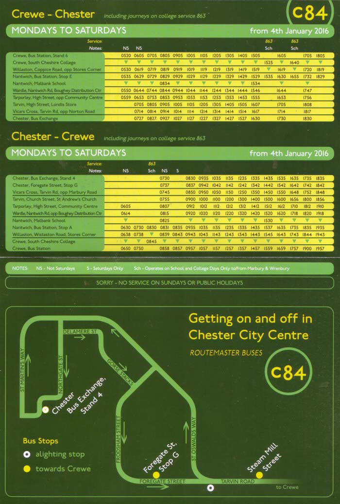 Chester Tourist - Routemaster c84