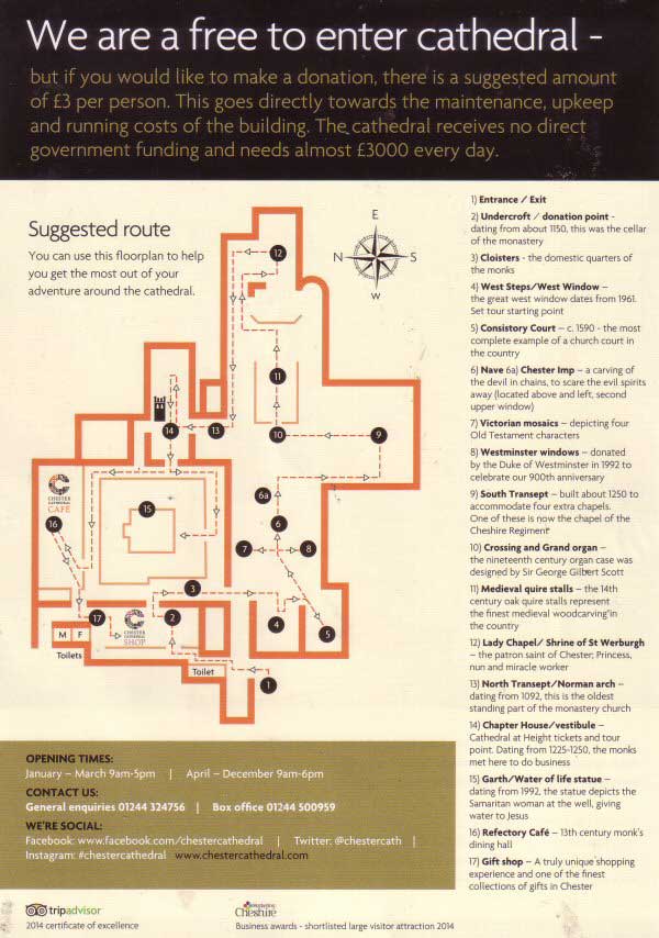 Chester Tourist - Chester Cathedral What's On