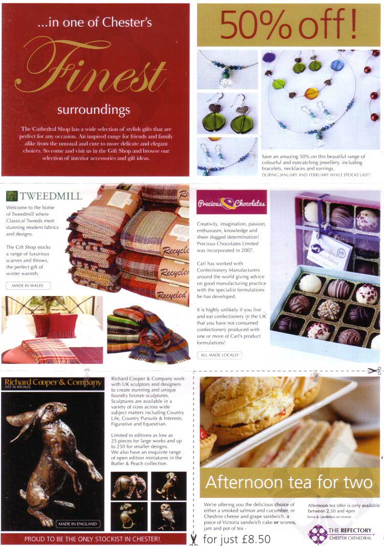 Chester Tourist - Chester Cathedral Shop