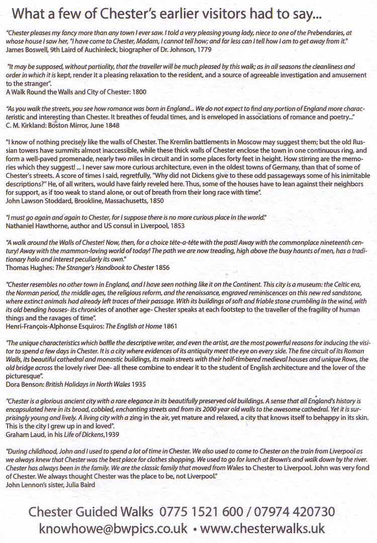 Chester Tourist - Guided Walks