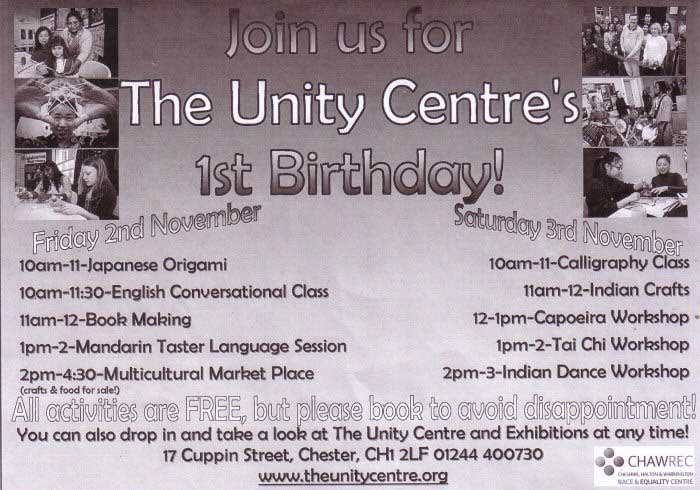 Chester Tourist - The Unity Centre