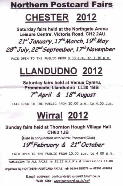 Chester Tourist - Northgate Arena Northern Postcard Fairs