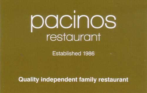 Chester Tourist - Pacinos Restaurant